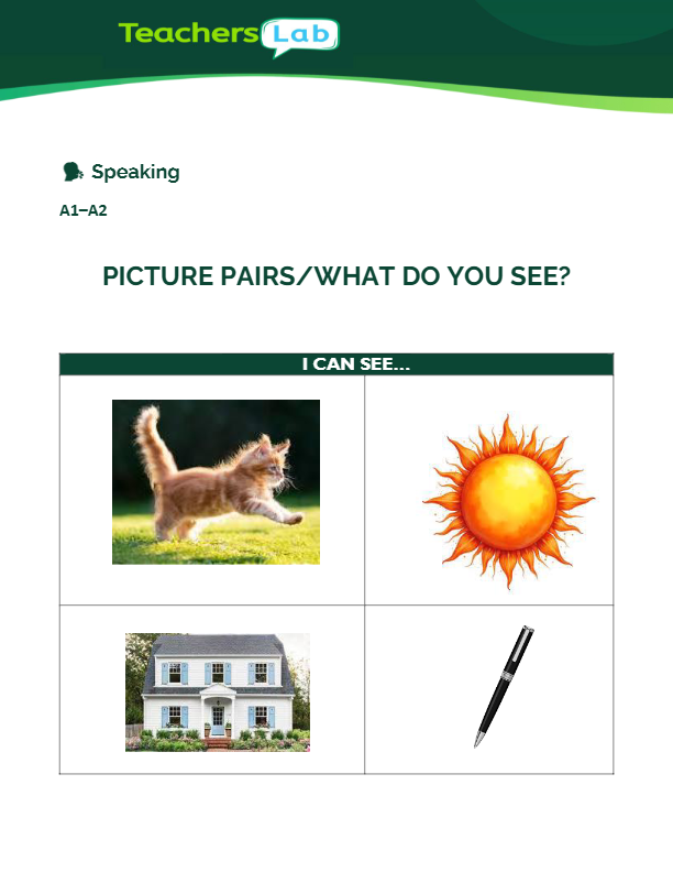 Speaking Picture pairs / What do you see? | Teachers Lab